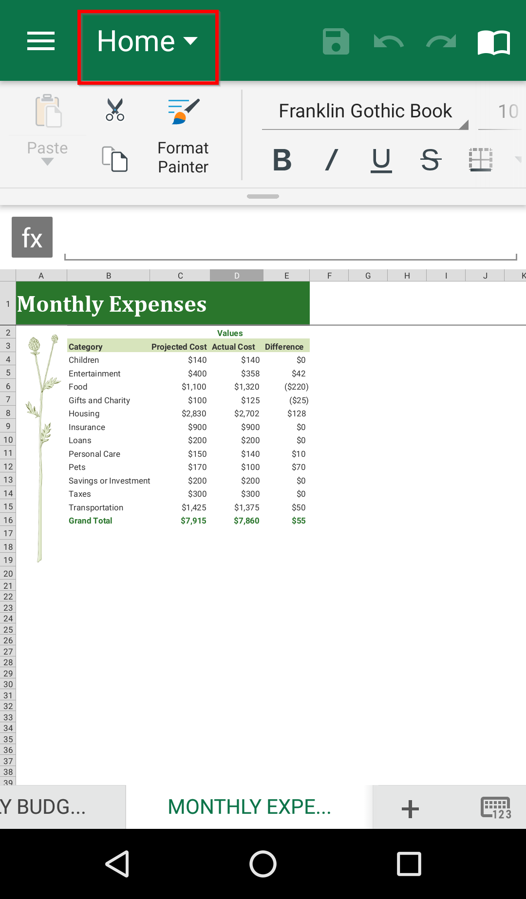 Insert A Chart In Sheets OfficeSuite